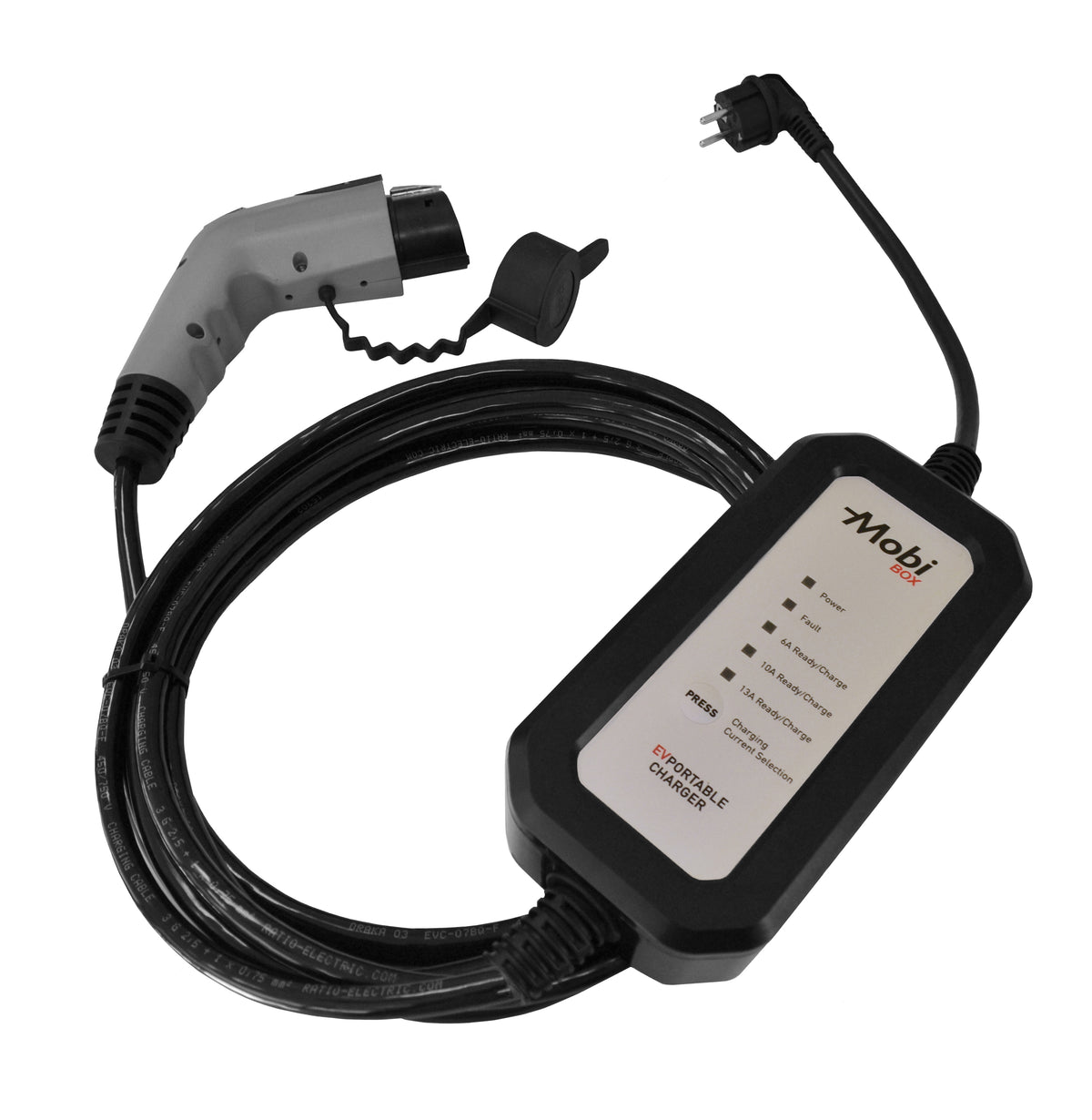 EV Mobi Box 13A/1F Schuko - 5m + DC Vörn — Knýr